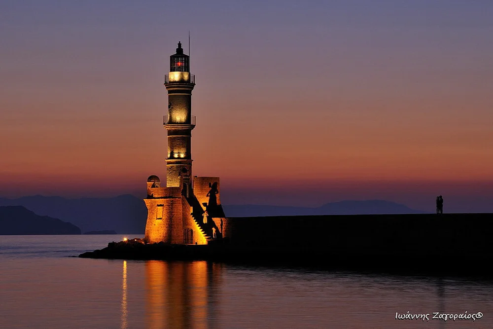 The Egyptian lighthouse of Chania, which looks like a scene from a ...