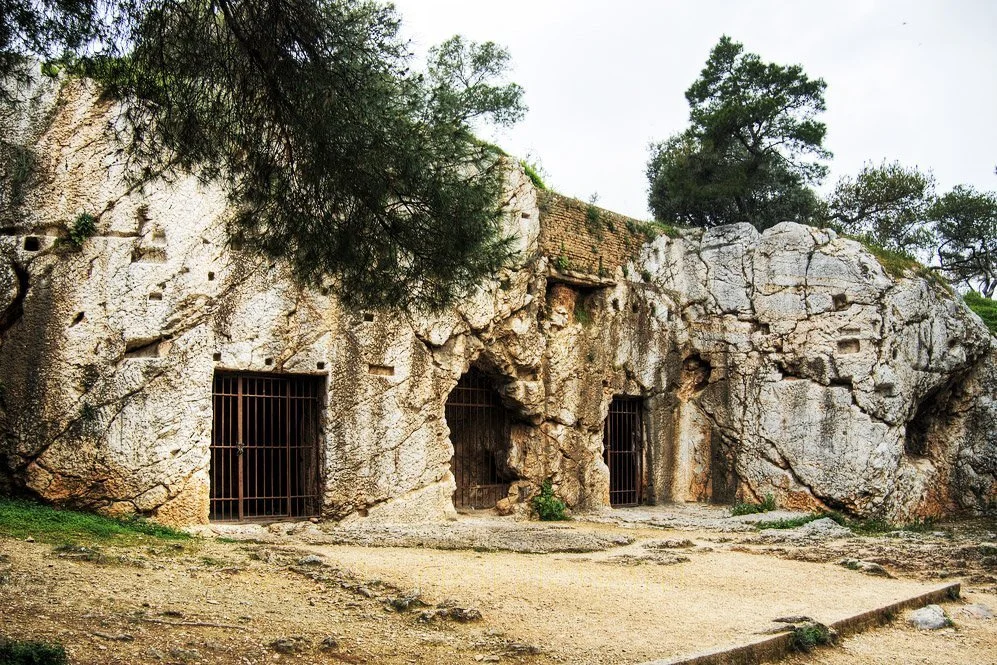 Socrates Prison: The cave in the center of Athens