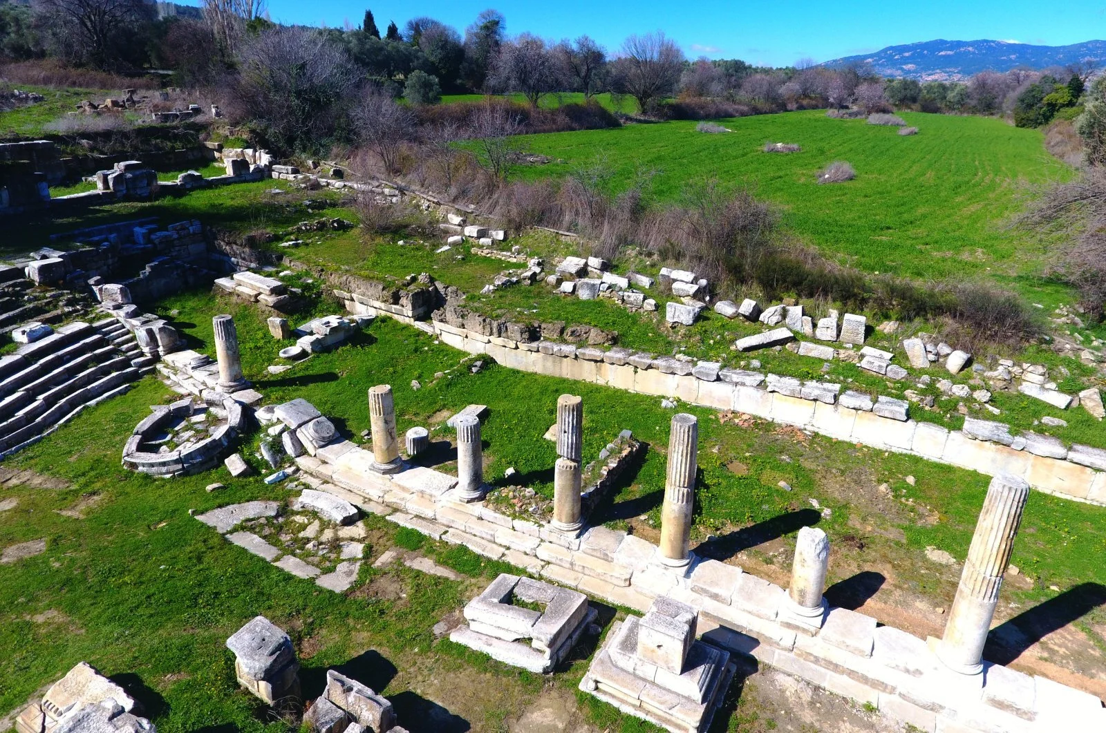 Ancient columns re-erected in Turkey’s Lagina Hecate Sanctuary