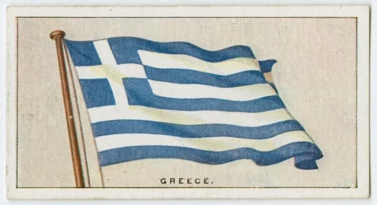 What does the Greek flag symbolize?