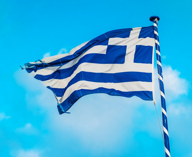 What does the Greek flag symbolize?