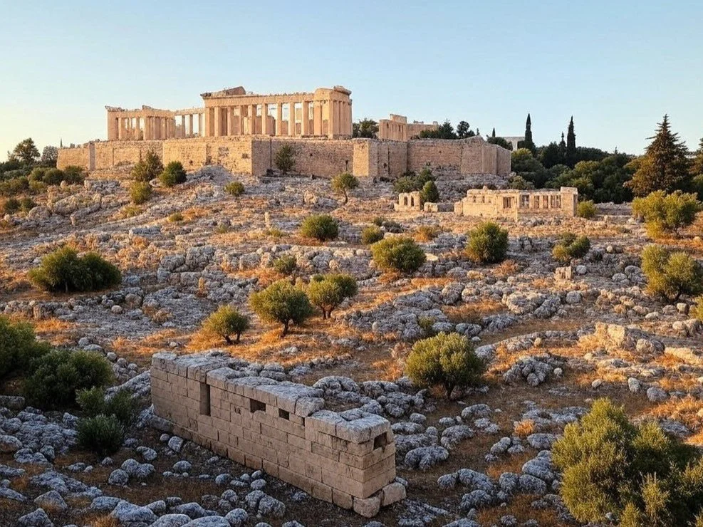 What existed on the Acropolis before the Parthenon?