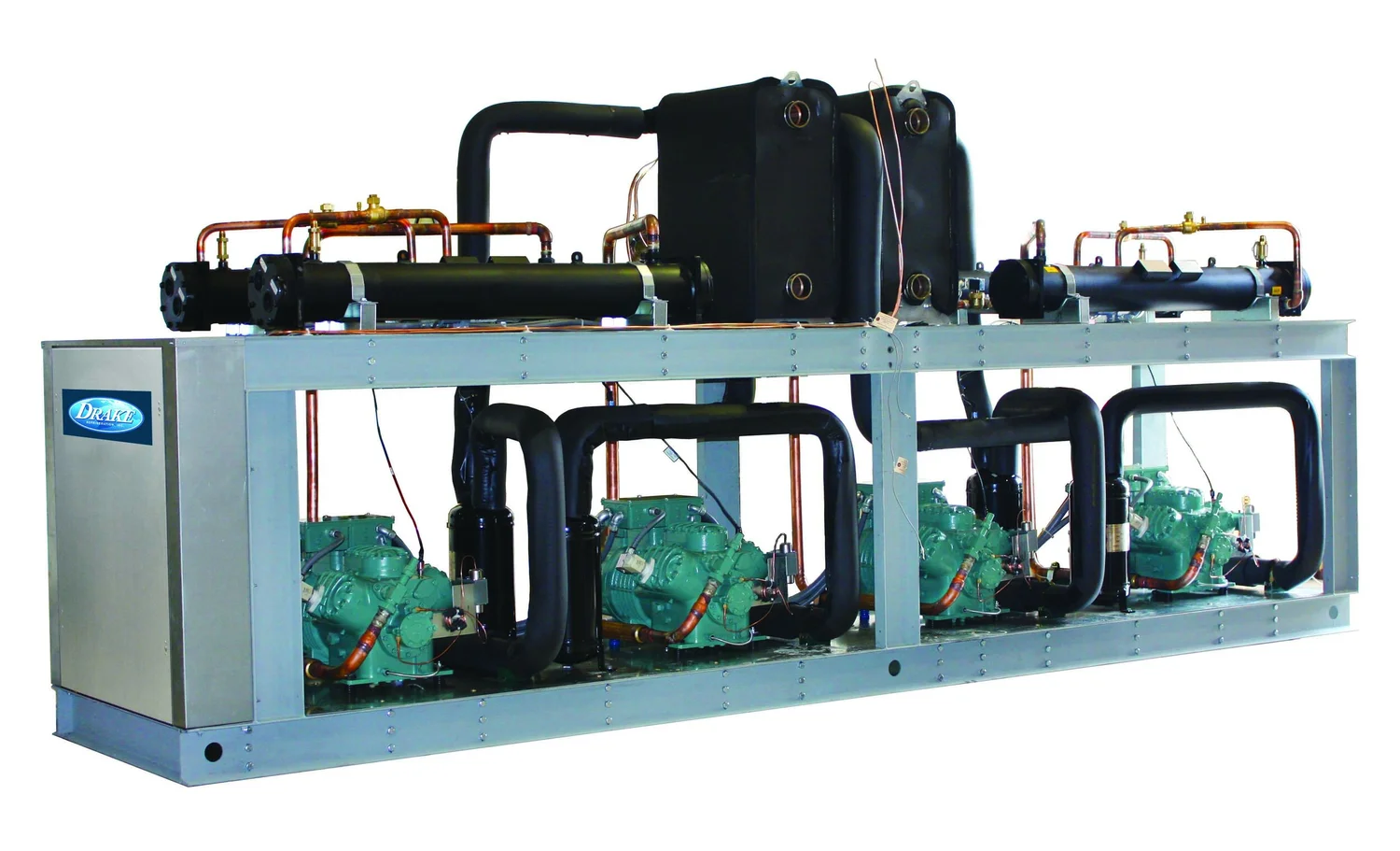 Packaged Water-Cooled Industrial Chillers | Drake Chillers