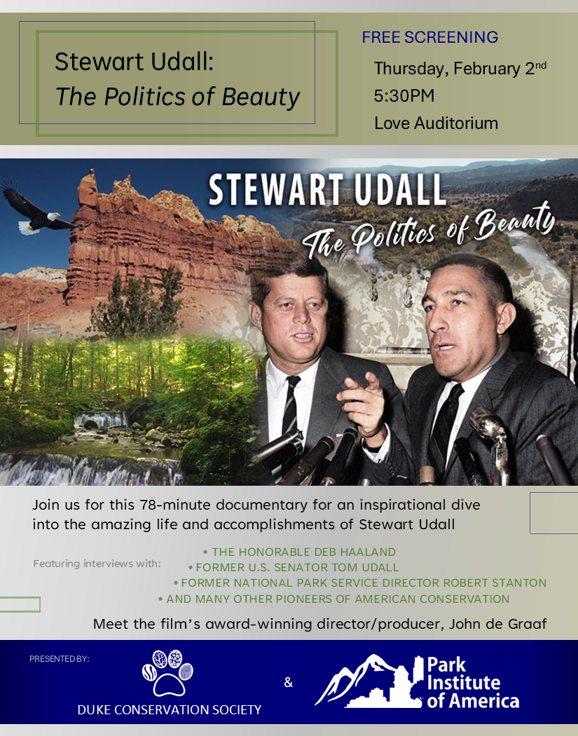 Institute hosts Stewart Udall documentary at Nicholas School — Park ...
