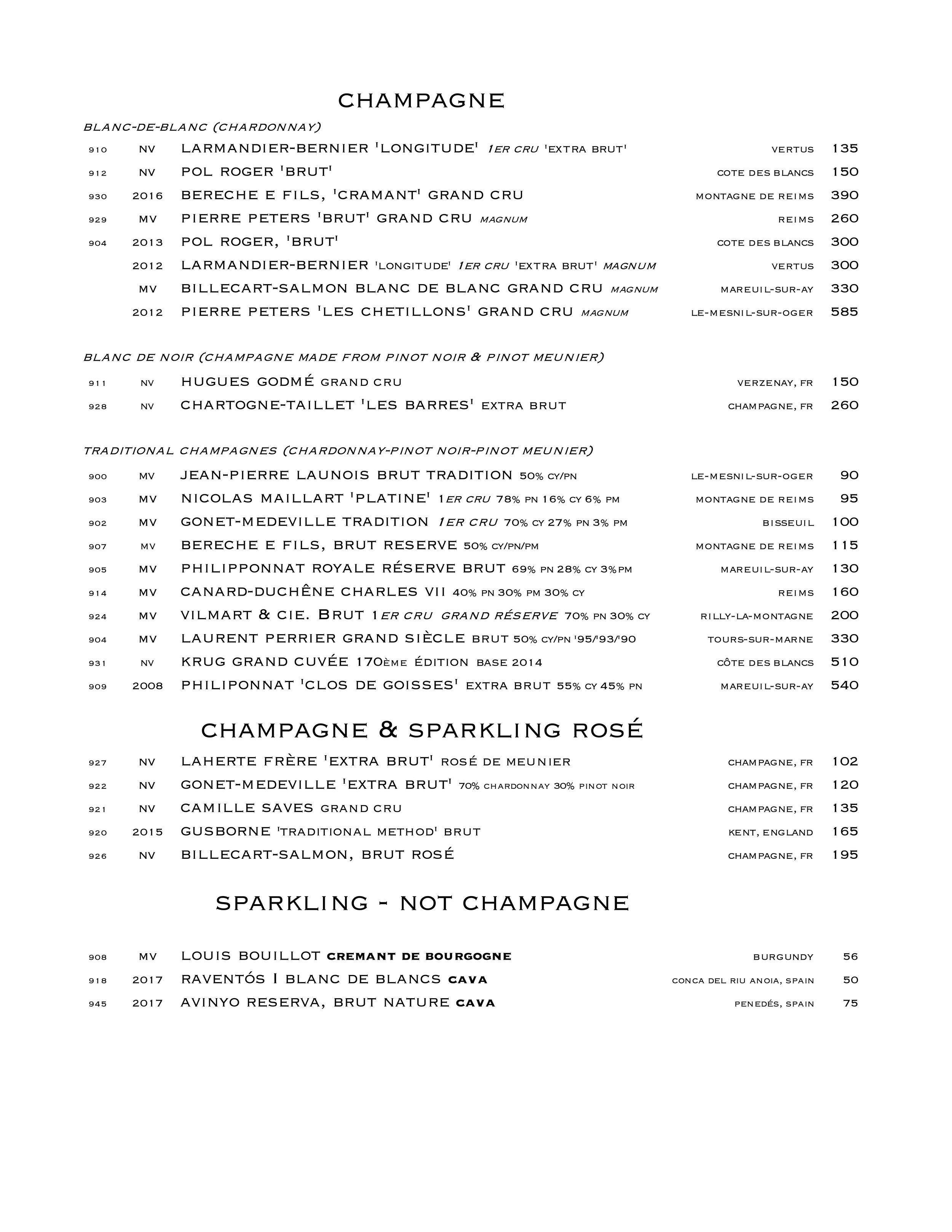 Wine & Spirits — Oran Mor Bistro