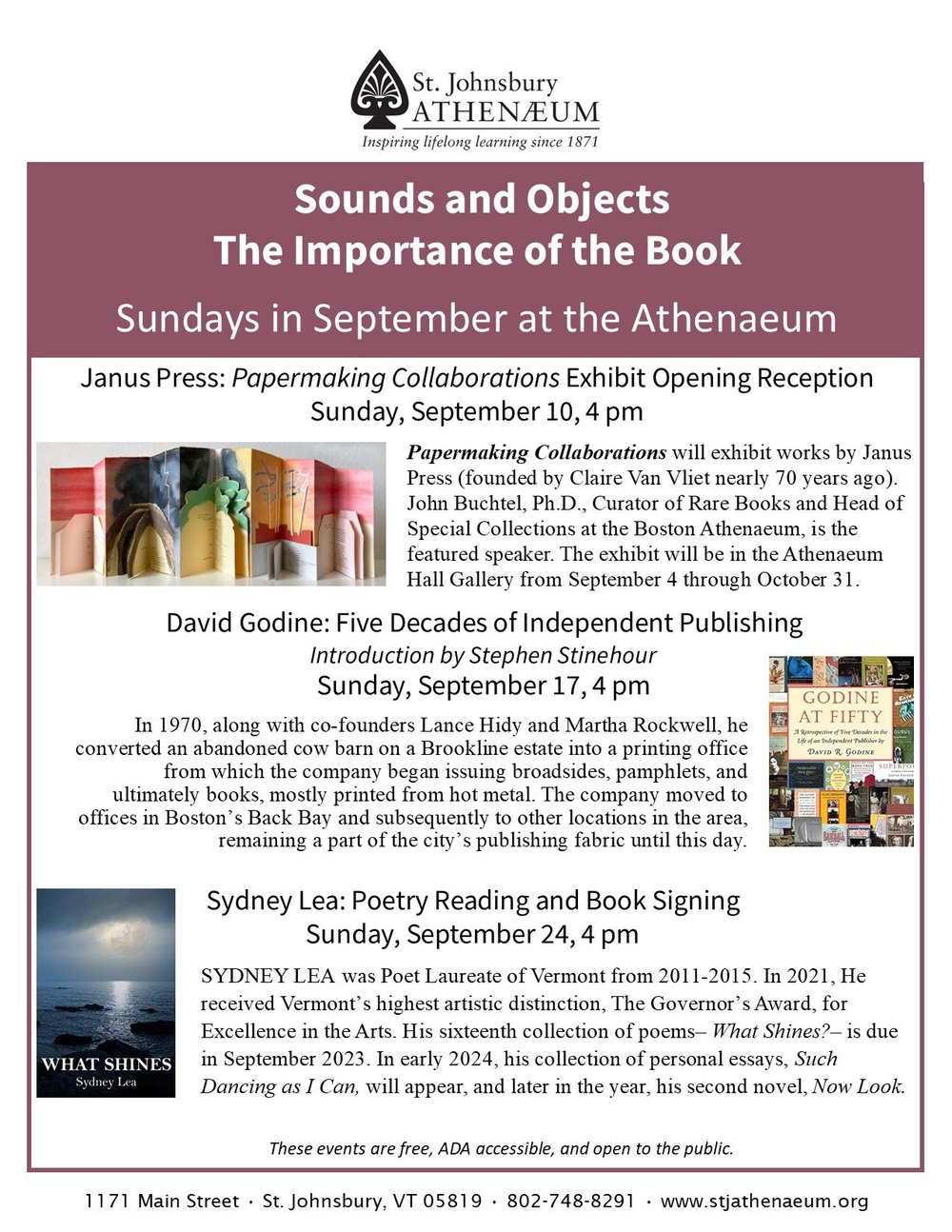 Athenaeum News — St. Johnsbury Athenaeum