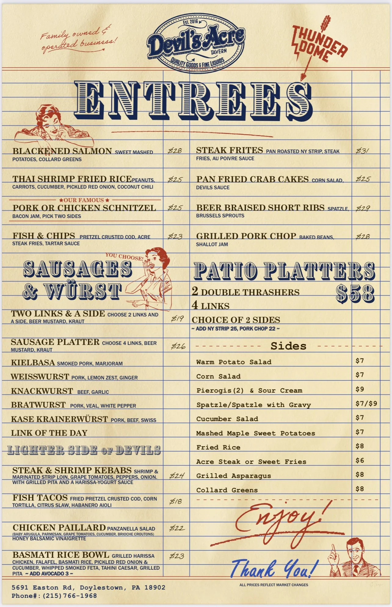 MENU — Devil's Acre Tavern