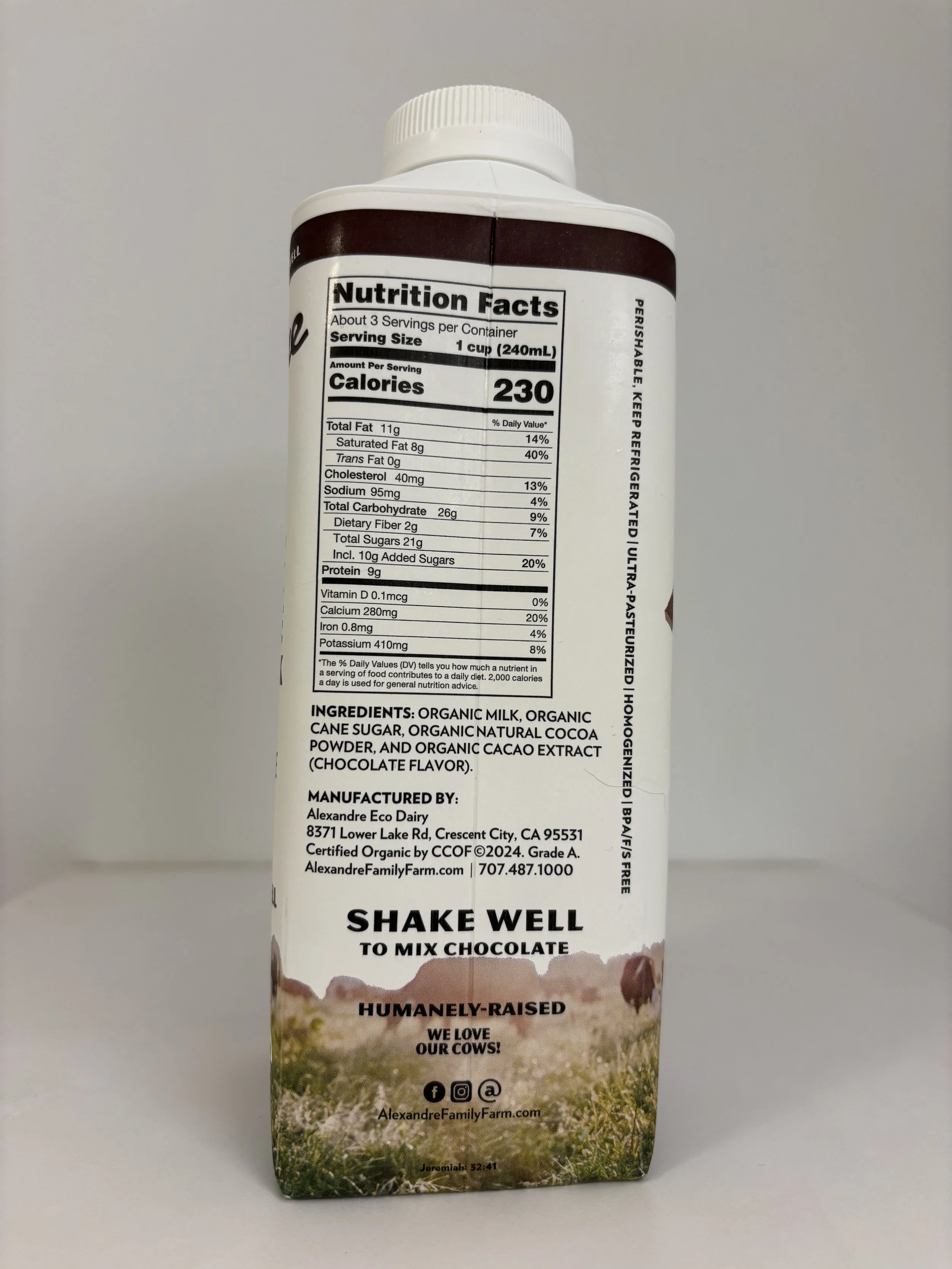 Alexandre Eco Dairy A2/A2 Organic Chocolate Milk — Chocolate Milk Reviews