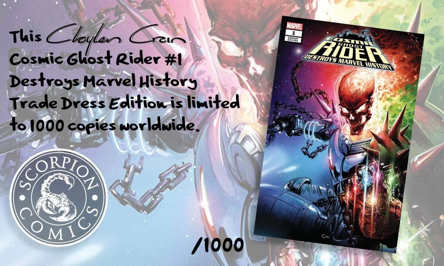 Cosmic Ghost Rider Destorys Marvel History #1 Clayton Crain Variant ...