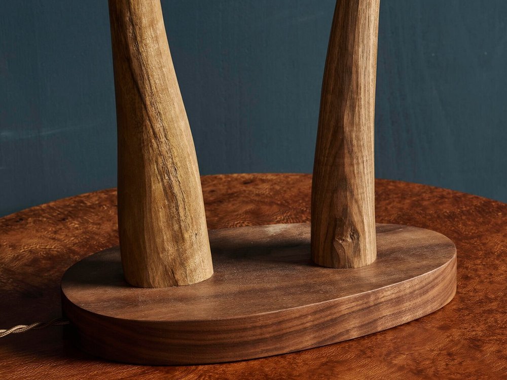 Triple Stem Chestnut Clump Lamp — Peter Lanyon Furniture