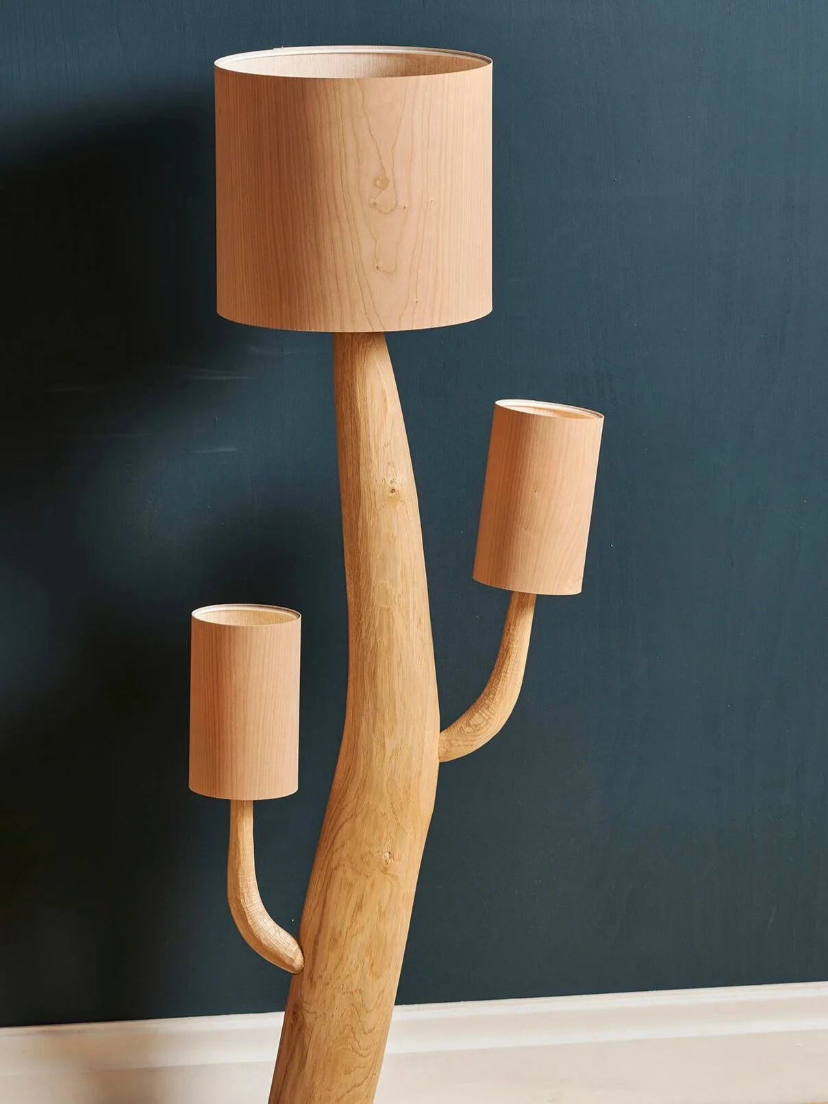 Single Stem Midi English Cherry Lamp — Peter Lanyon Furniture