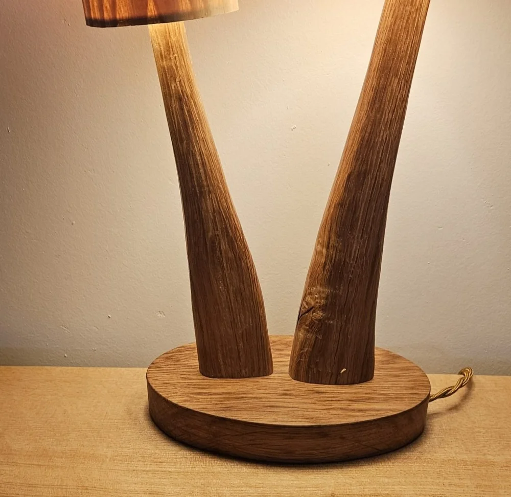 Triple Stem Chestnut Clump Lamp — Peter Lanyon Furniture