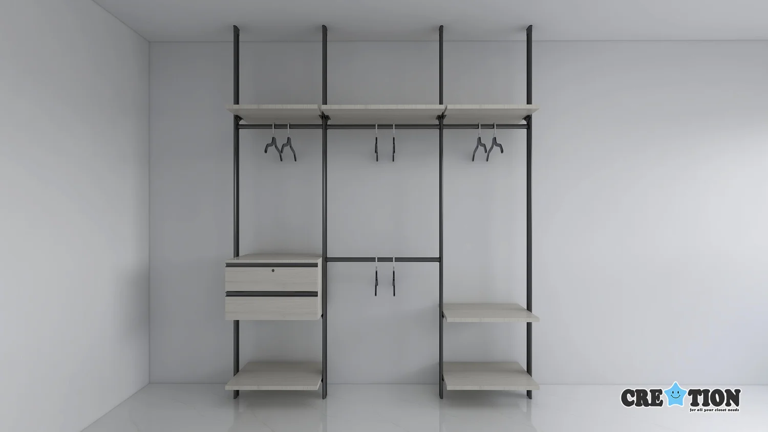 Pricing Package — CREATION Pole System Closet FREE 3D Layout, Walk in ...