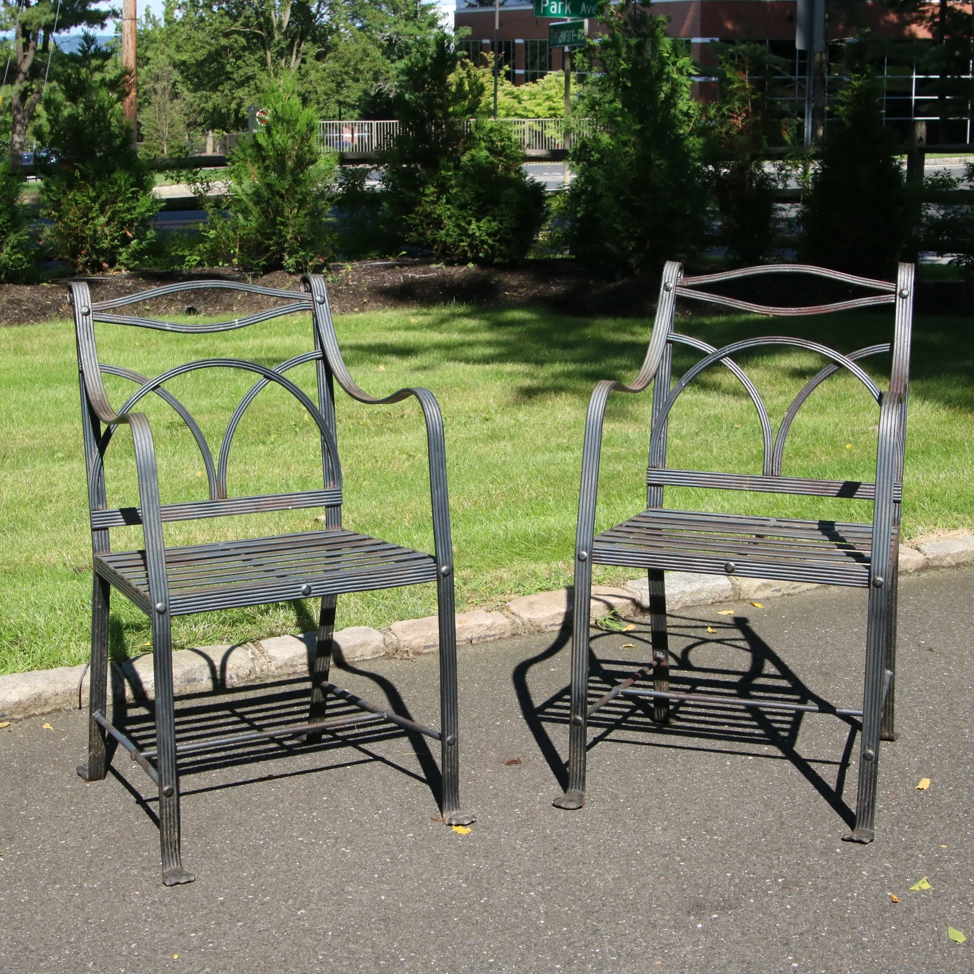 Antique Wrought Iron Garden Chairs