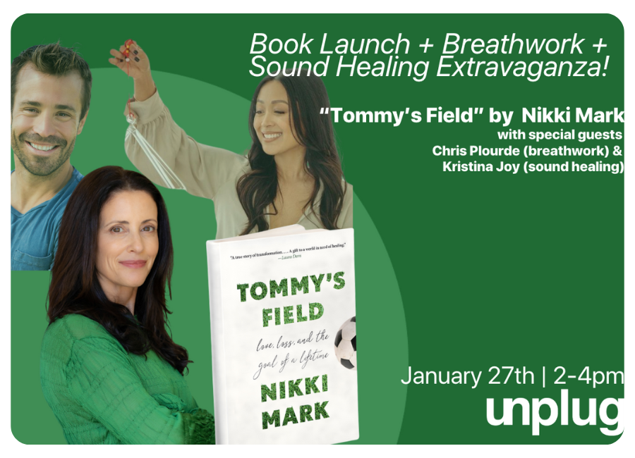 Book Launch + Breathwork + Sound Healing Extravaganza!! with author Nikki Mark — Unplug