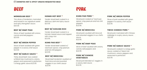 Menu — Pagoda