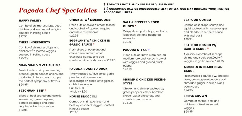 Menu — Pagoda