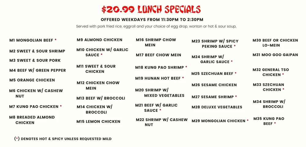 Menu — Pagoda