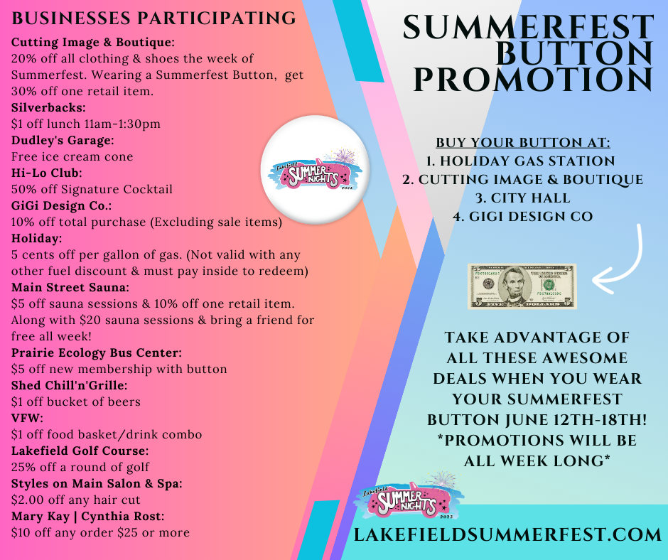 Button Promotion — Lakefield Summerfest