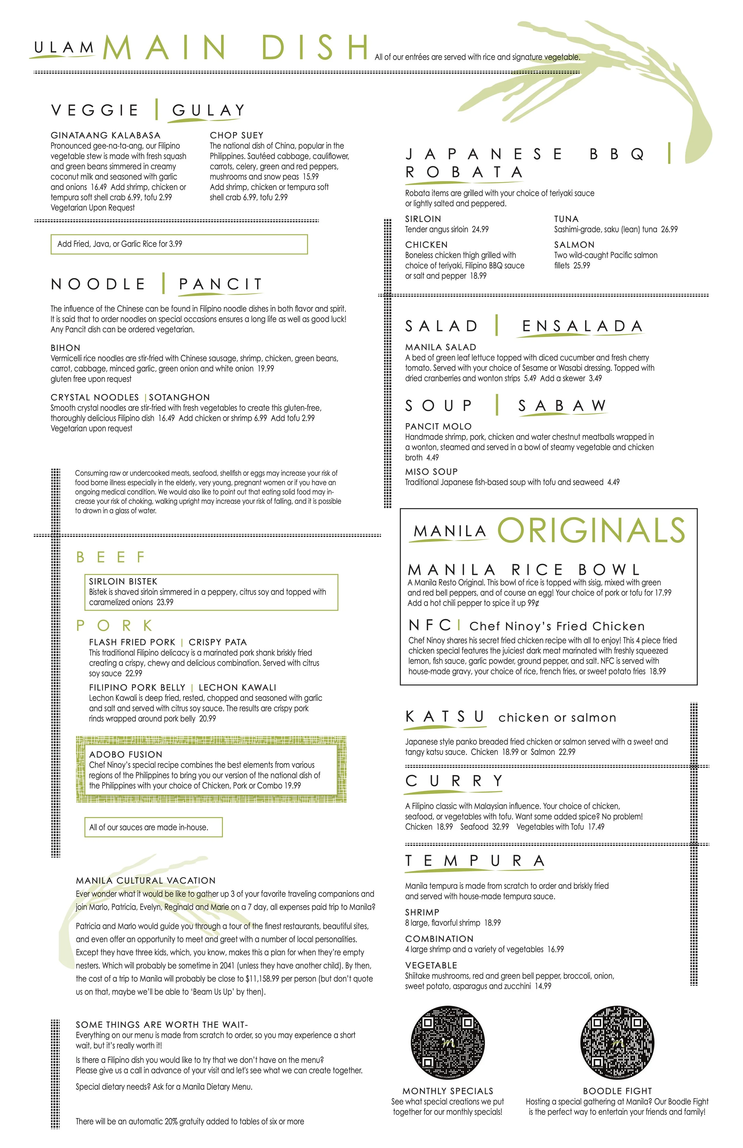 Menu — Manila Resto