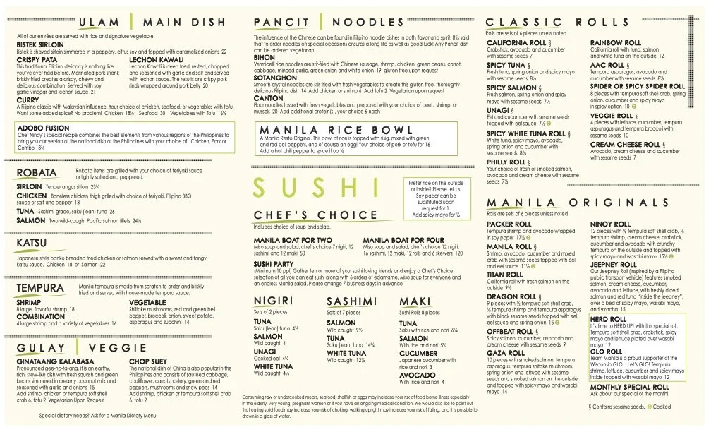 Menu — Manila Resto