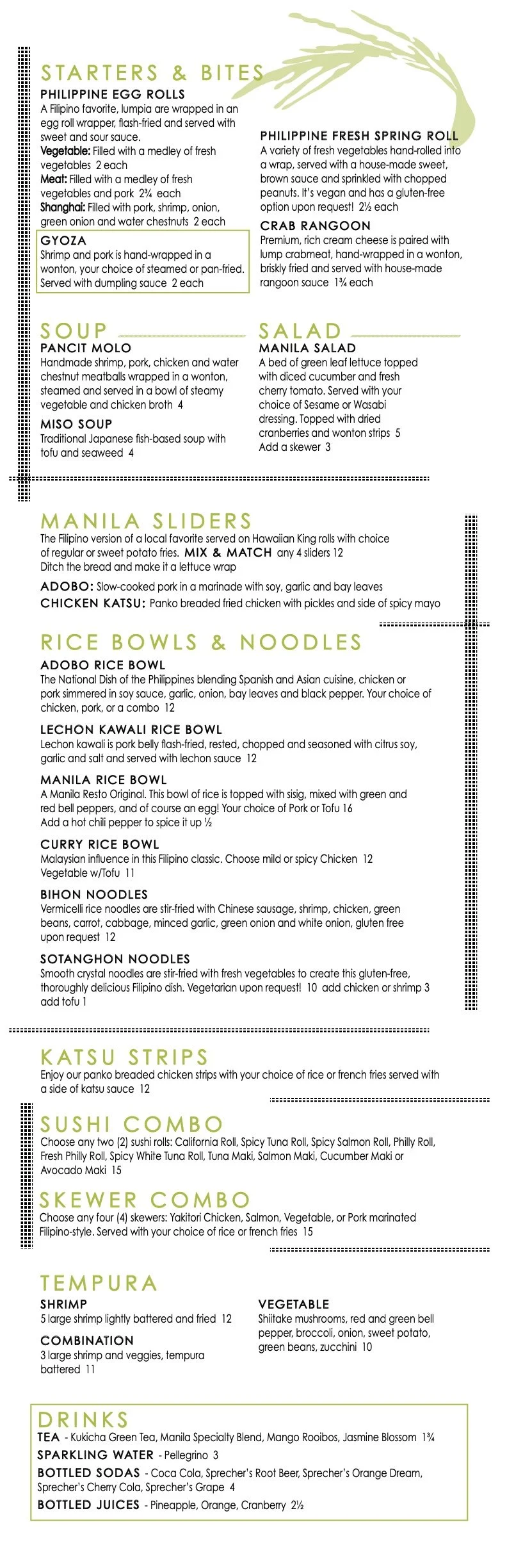 Menu — Manila Resto