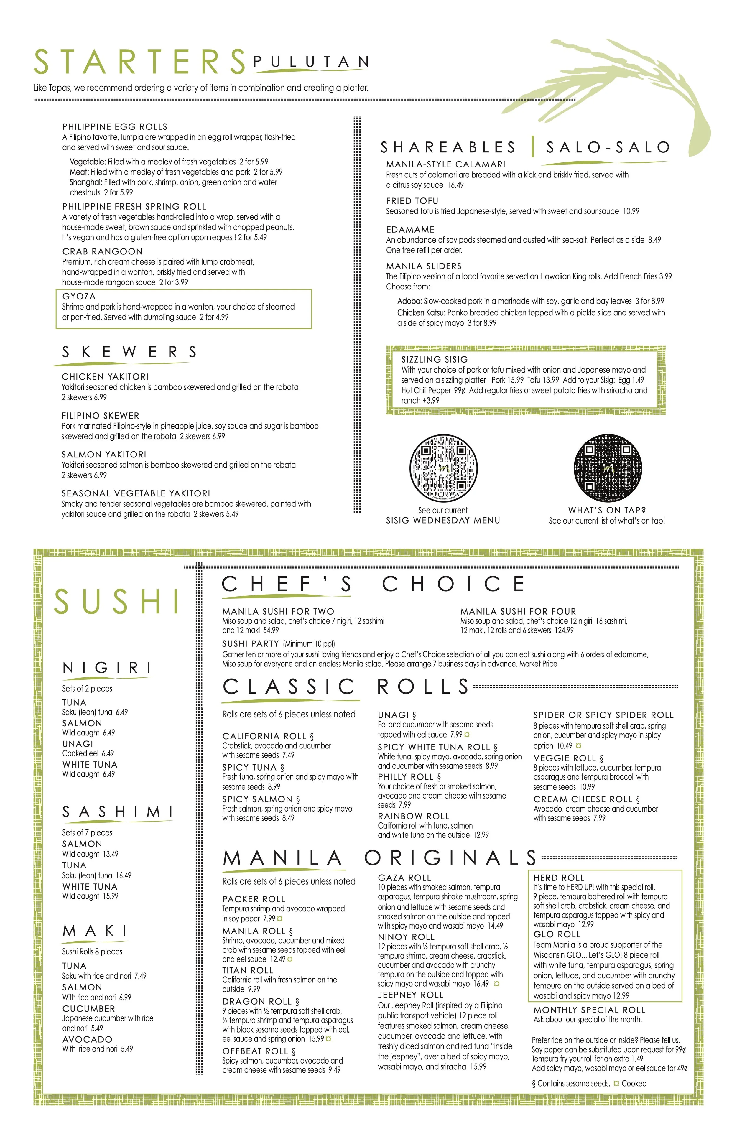 Menu — Manila Resto