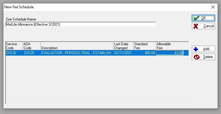 Andre's Eaglesoft Field Blog - Fee Schedule Setup and Use in Eaglesoft ...