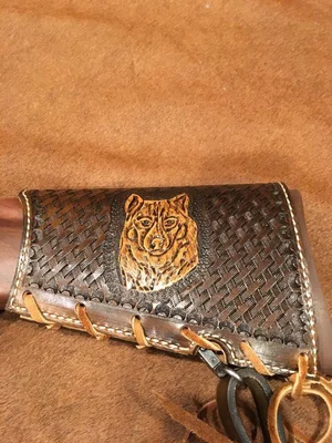 Bugling Bull Elk Stock Wrap — Buffalo Brand Leather
