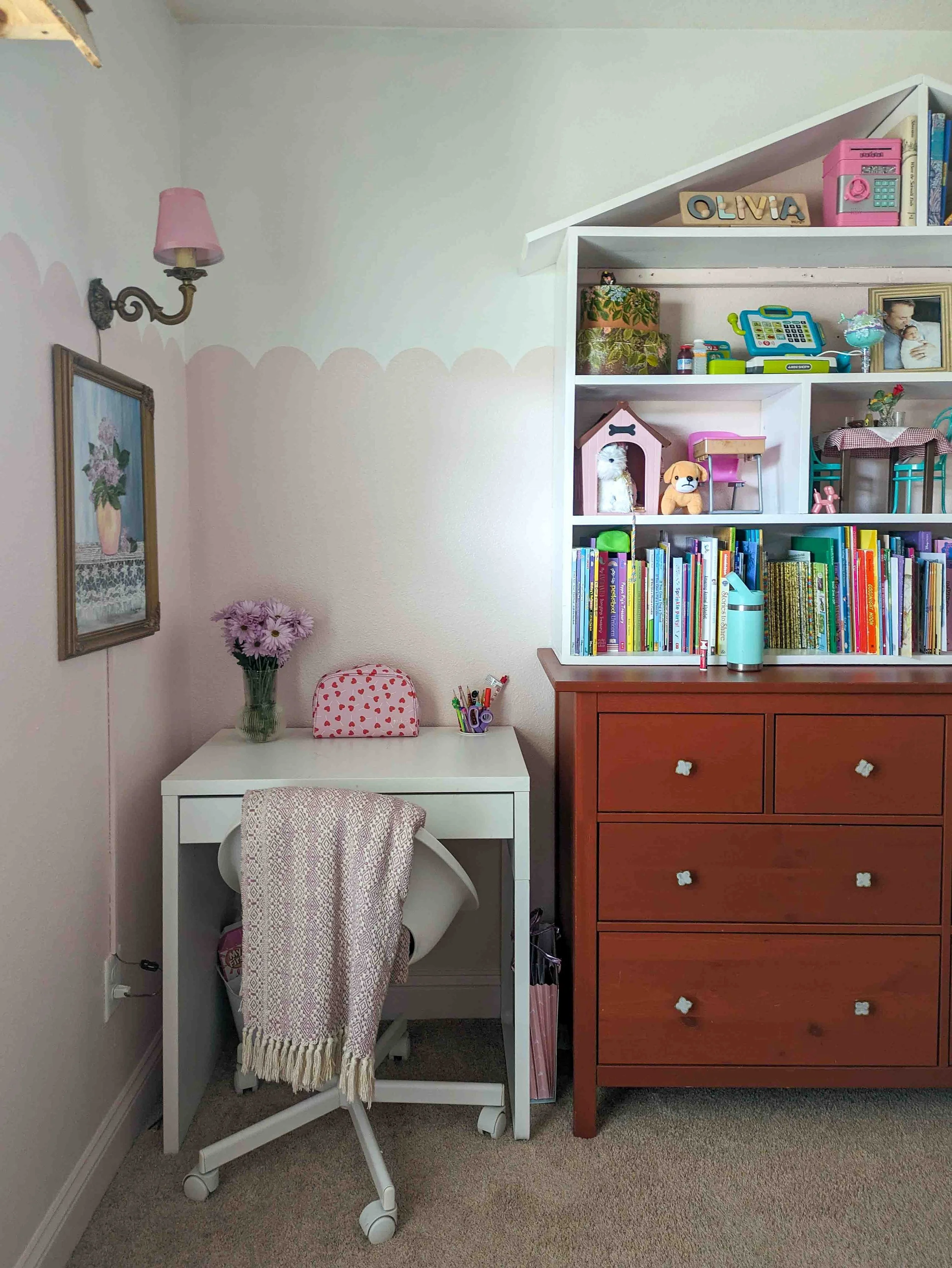 Scalloped Wall in Girl Bedroom — House by the Preserve