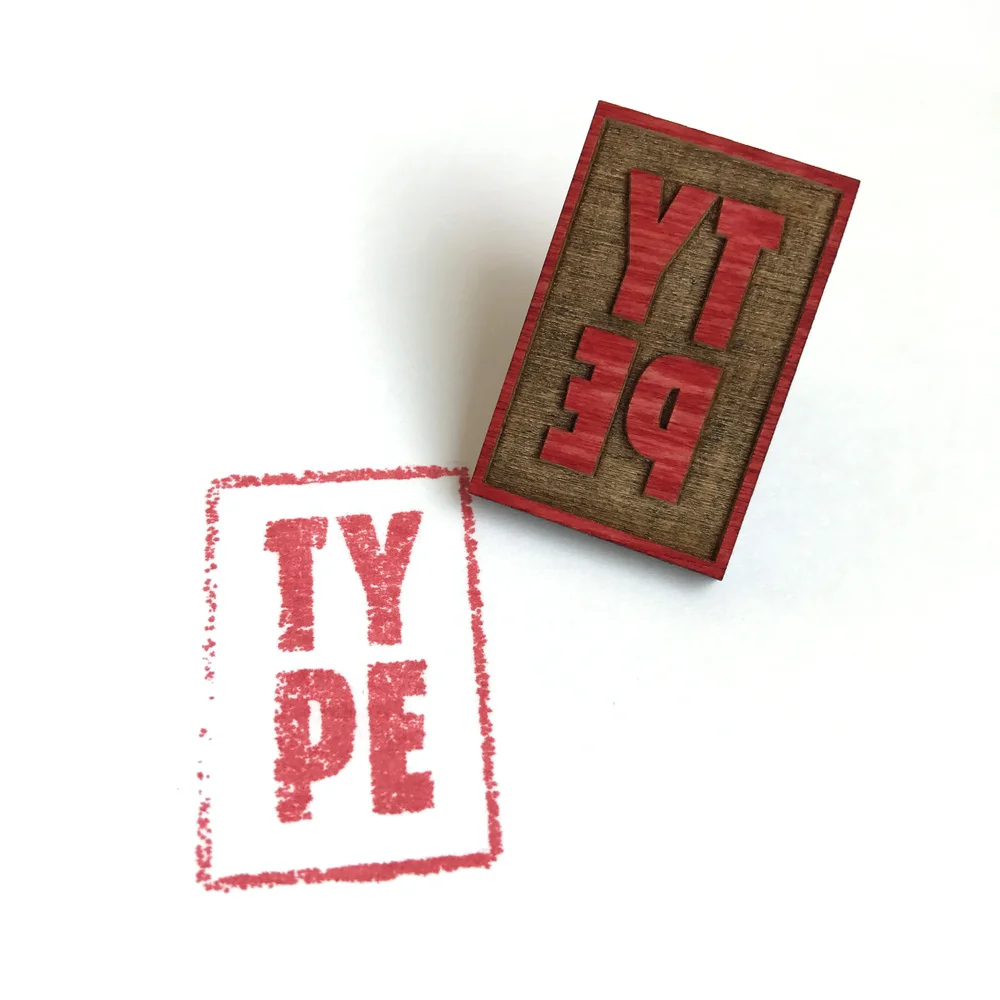 Wood Type Pin — PSTL