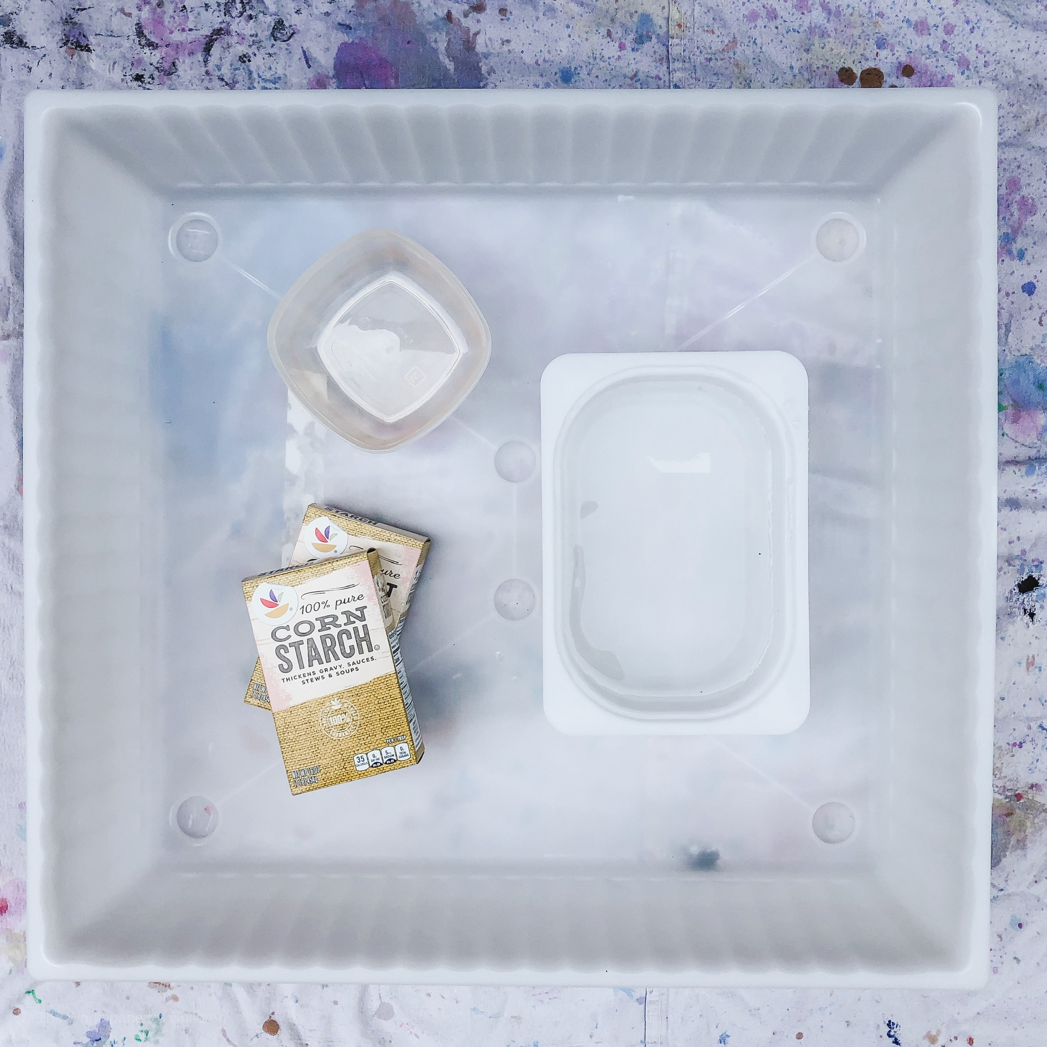 Cornstarch and Water for Easy Sensory Play — The Workspace for Children