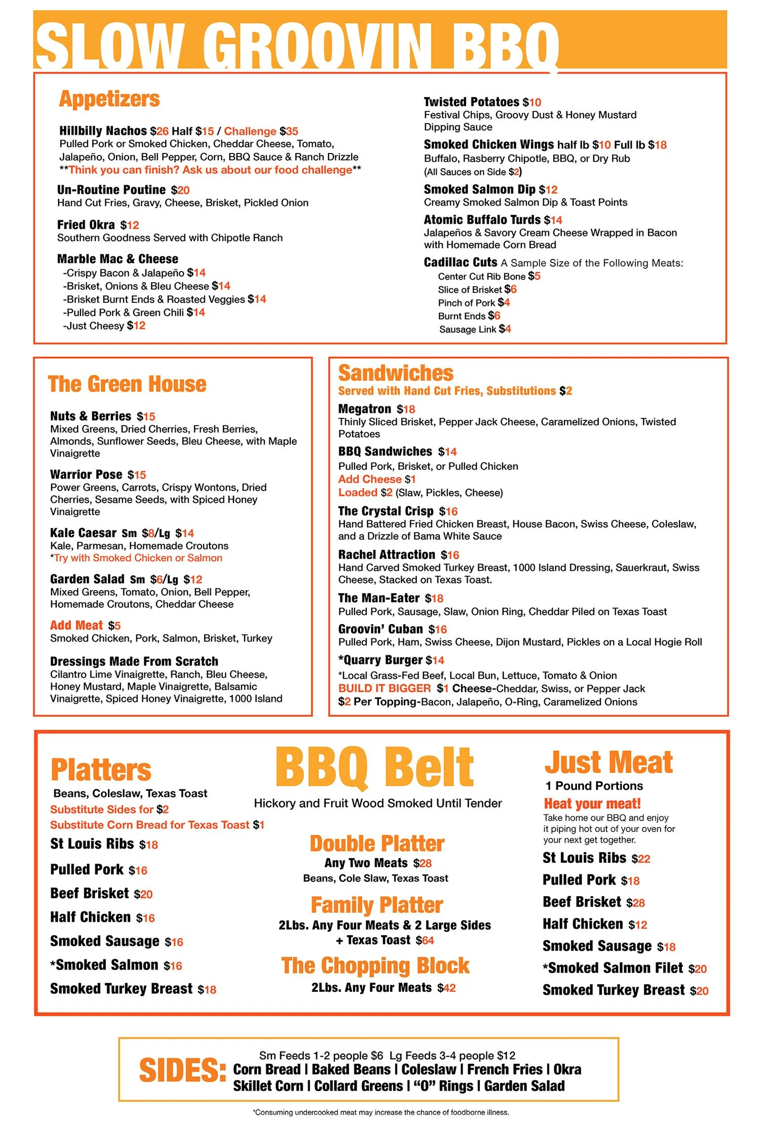 Our Colorado Style Barbecue Menu — Slow Groovin BBQ