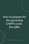 How to Prepare for the Upcoming CASPA Cycle: Live Q&A｜Be a Physician ...