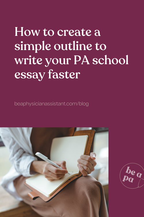 How to Create a Simple Outline to Write Your PA School Essay Faster｜Be ...