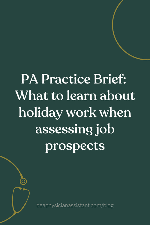 PA Practice Brief: What to Learn About Holiday Work When Assessing Job ...