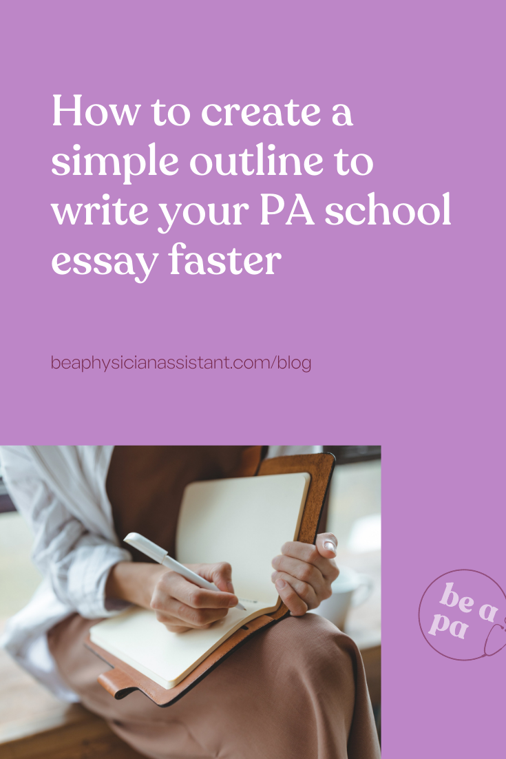 How to Create a Simple Outline to Write Your PA School Essay Faster｜Be ...