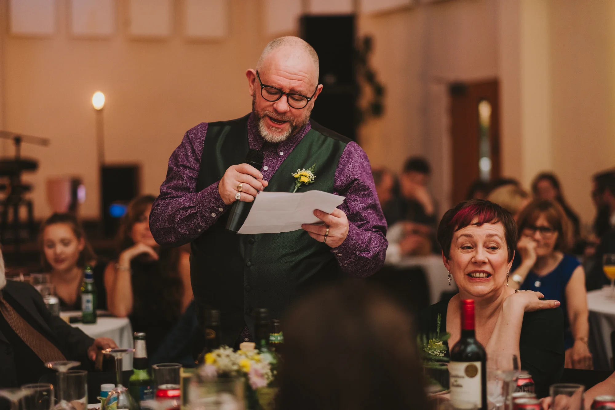 Rebekah & Josh - A Crafty DIY Wes Anderson-inspired Church Hall Wedding ...