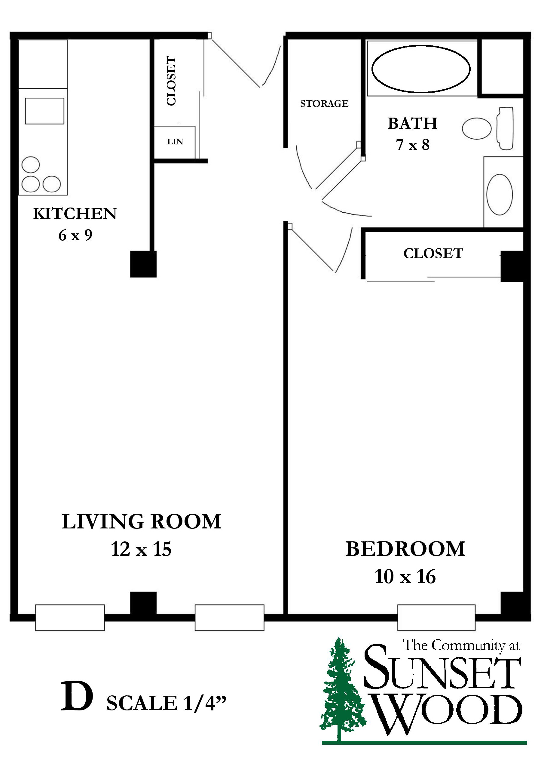 1-BR Suites — The Community at Sunset Wood