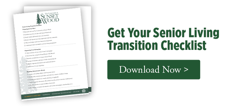 Senior Living Transition Checklist — The Community at Sunset Wood