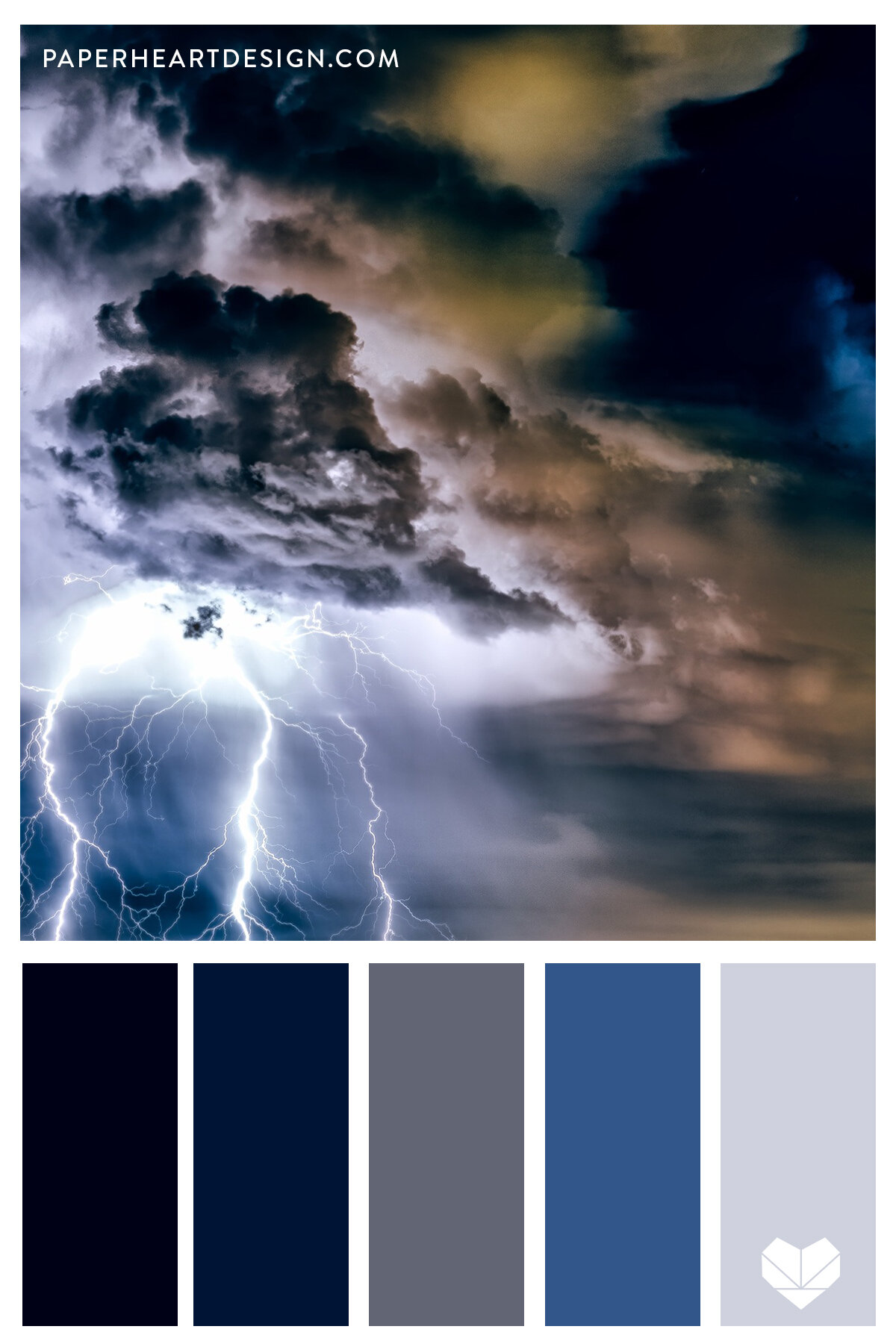 Color Palette: Thunderstruck — Paper Heart Design