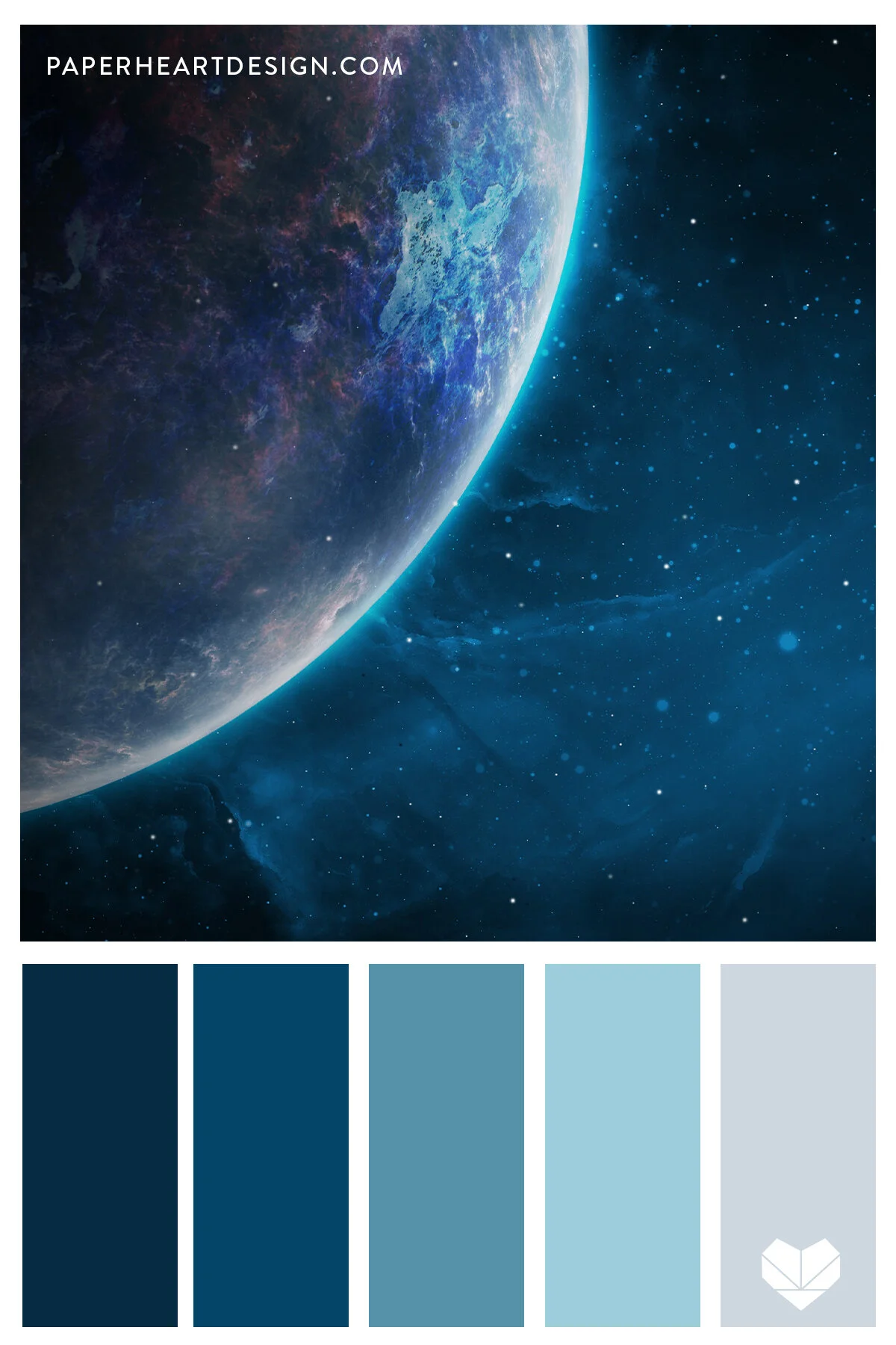 Color Palette Awesome Space Paper Heart Design Color Palette Awesome Space Paper Heart Design