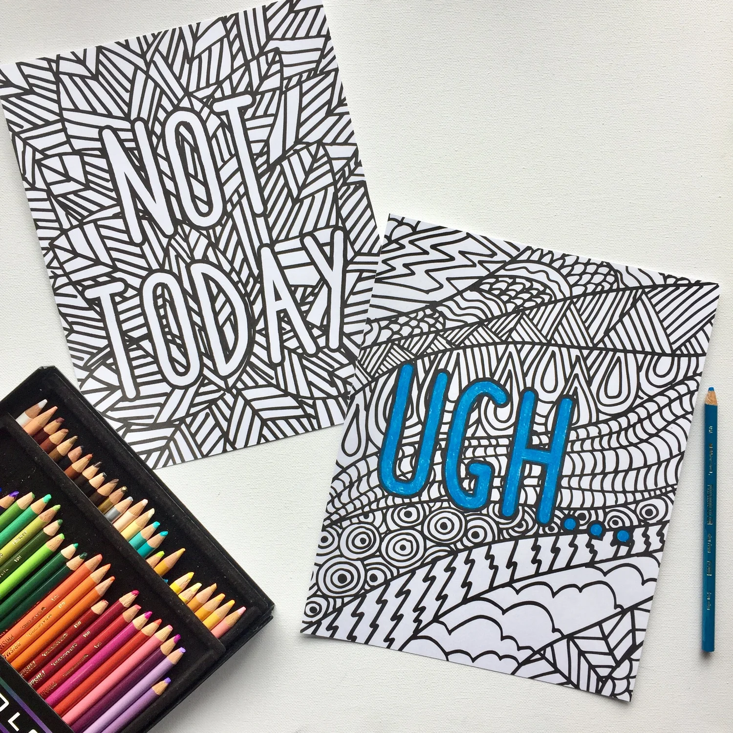 Cranky Coloring Free Printables — Paper Heart Design Co.