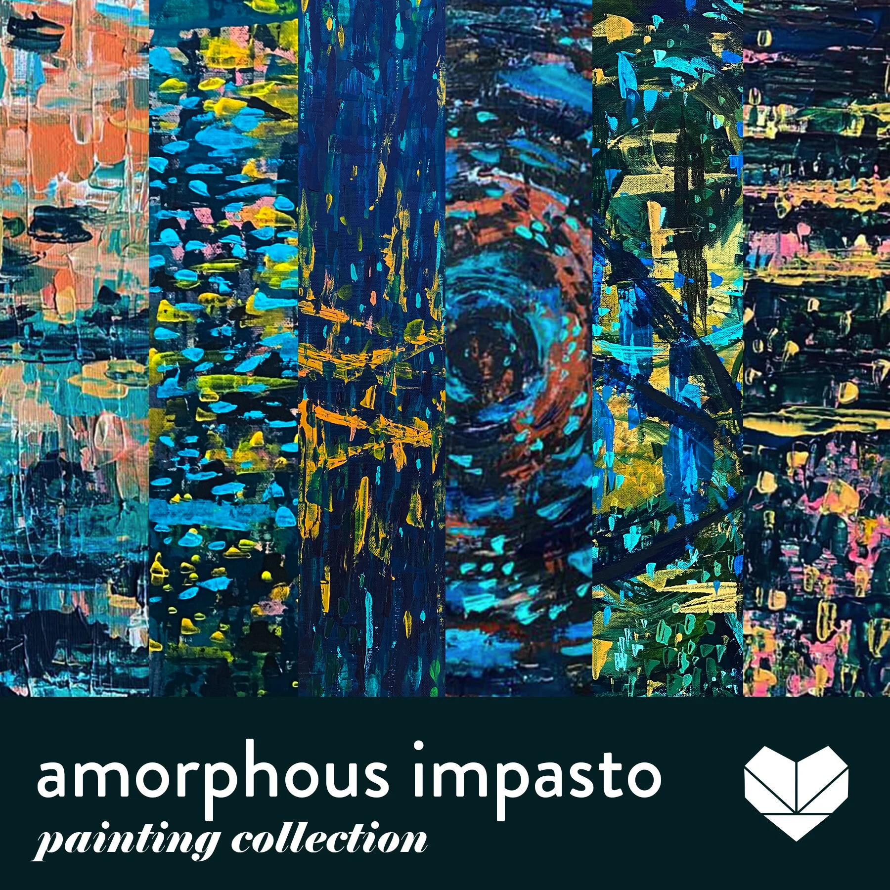 Amorphous Impasto Painting Collection — Paper Heart Design Co.