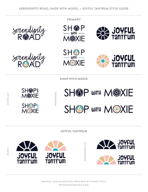 Logo Refresh & Rebrand: Serendipity Road, Shop with Moxie, and Joyful ...