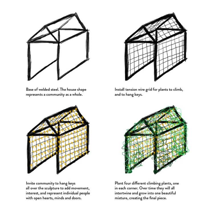The Key House: A Public Art Installation — Paper Heart Design Co.