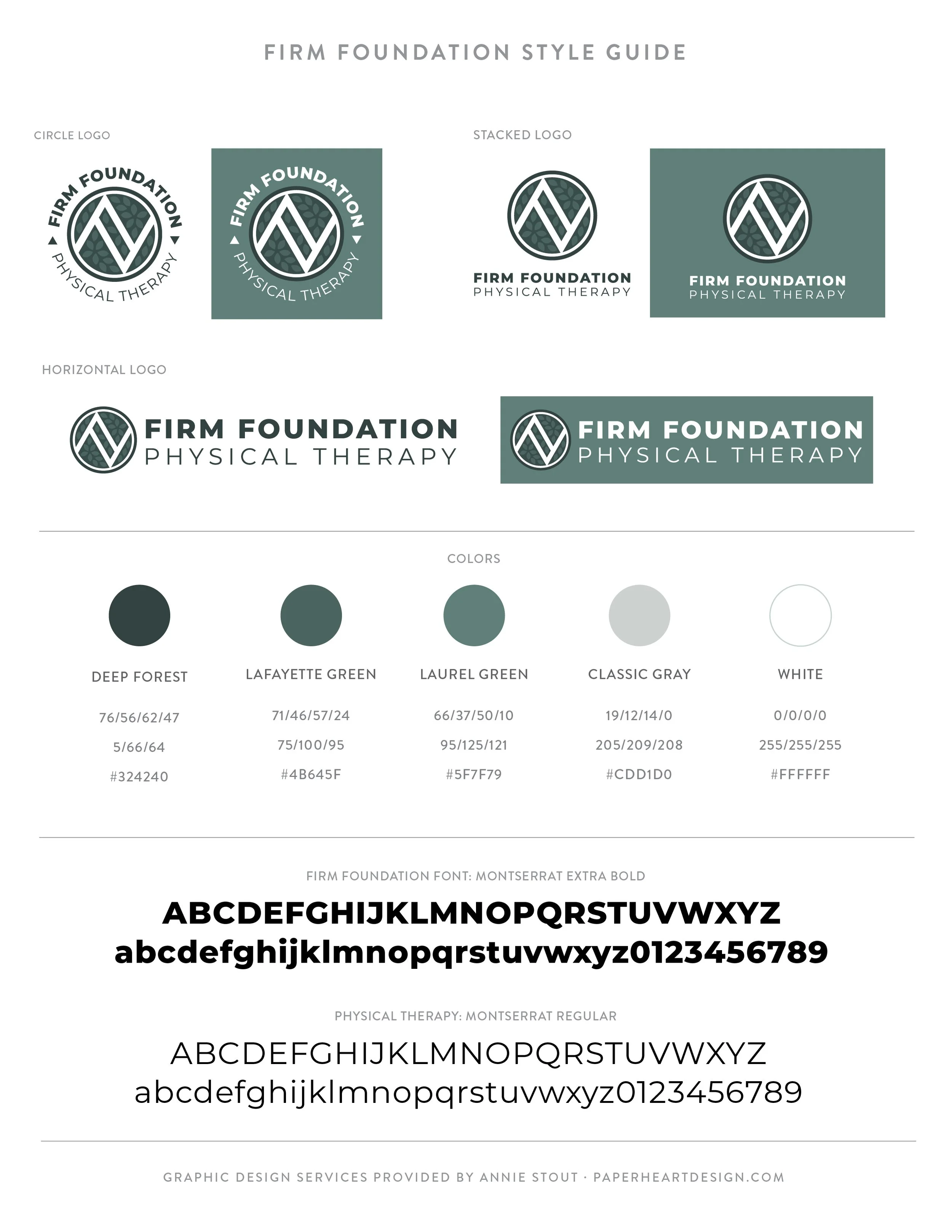 Logo Reveal: Firm Foundation Physical Therapy — Paper Heart Design Co.