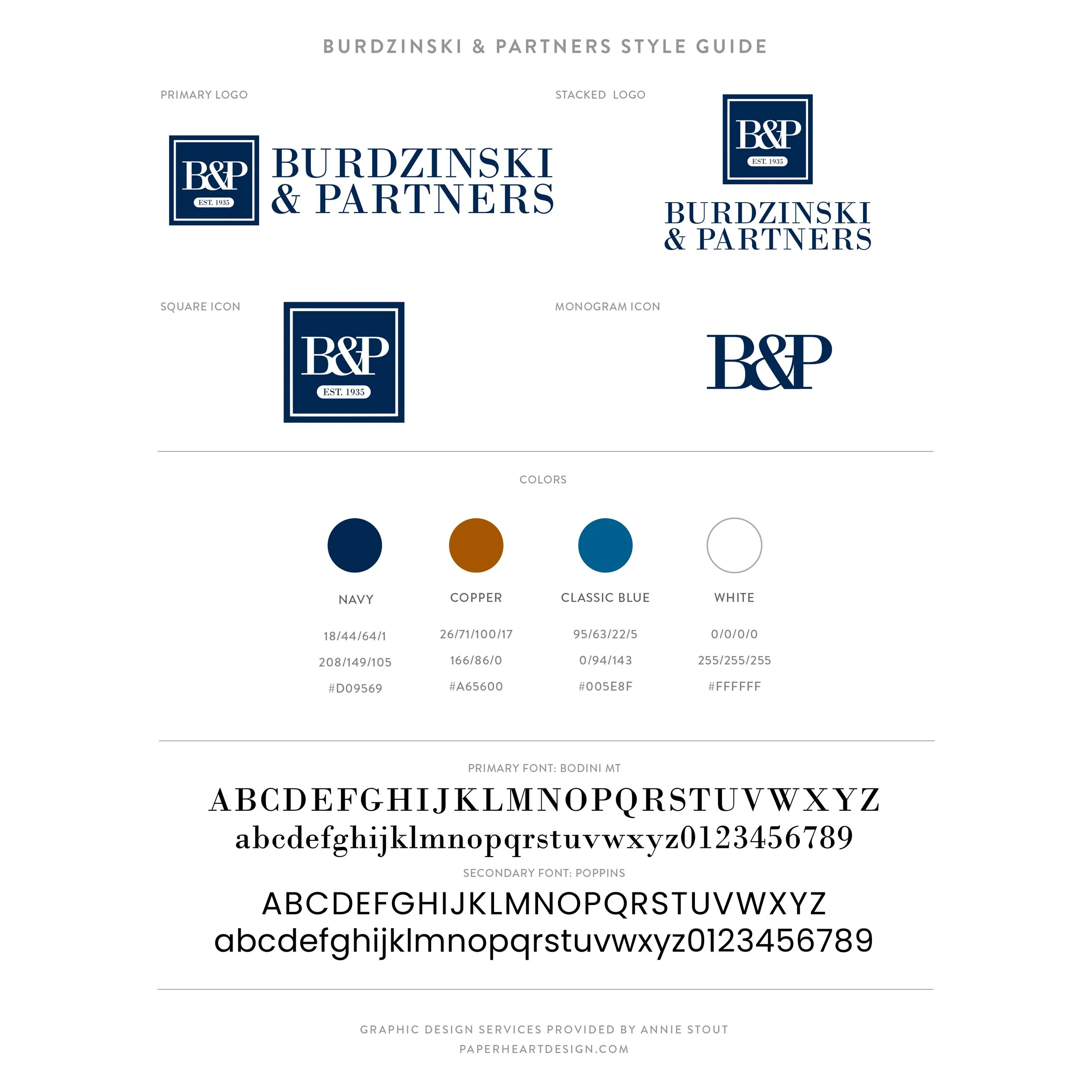 Logo Reveal: Burdzinski & Partners — Paper Heart Design Co.