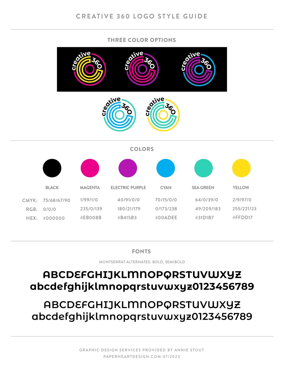 Logo Reveal: Creative 360 — Paper Heart Design Co.
