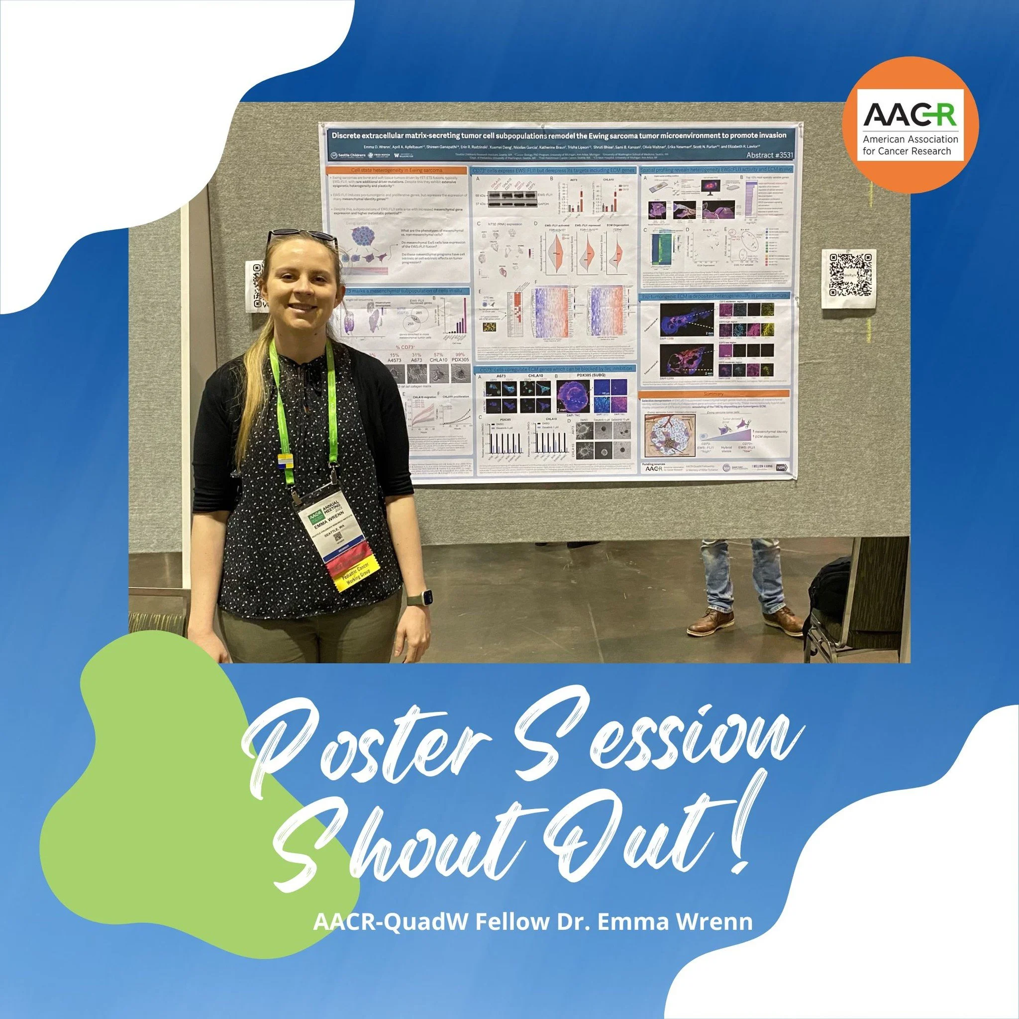 Congratulations to ASCO-QuadW YIA Recipient Dr. Wrenn on Poster at AACR — QuadW Foundation